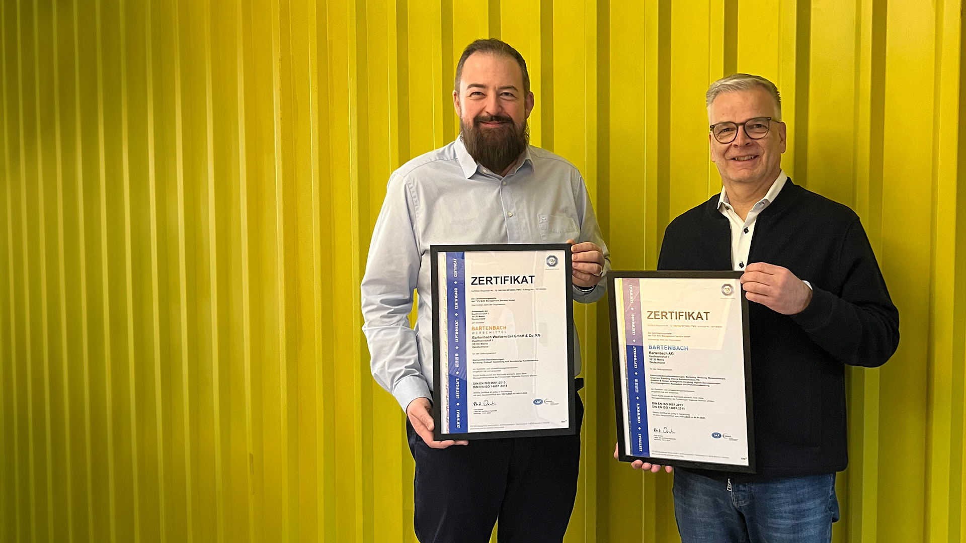 News 2025 Januar – Erfolgreiche ISO-Zertifizierung - Bartenbach AG